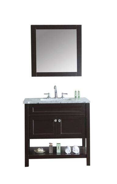 Seacliff by Ariel Mayfield 36" Single Sink Vanity Set in Espresso – Dream Bathroom Vanities
